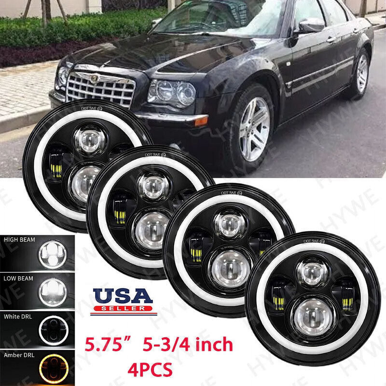 4PCS DOT 5 3/4" 5.75 Inch Round Halo Angel Eye LED Headlights DRL High ...