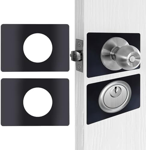 4PCS Door Hole Cover Plate,Stainless Steel Door Reinforcement Plate ...