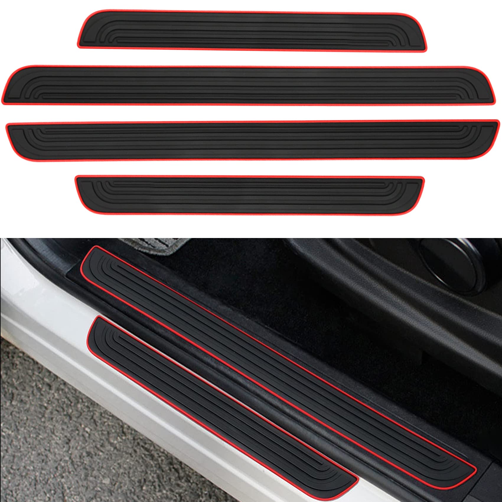 4PCS Door Sill STF9 Plate Protectors, Anti-Scratch & Waterproof Door ...