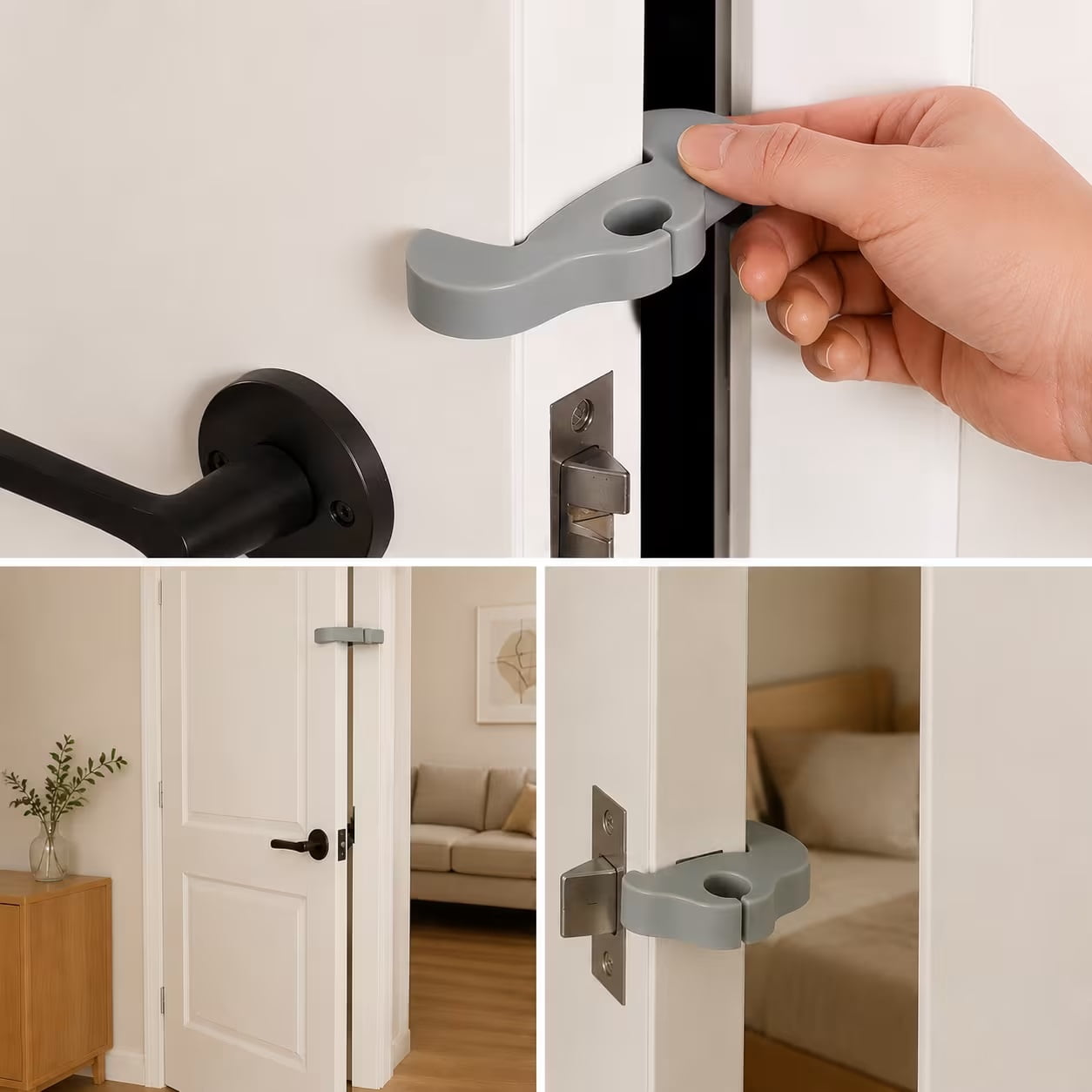 4PCS Door Stopper - Finger Pinch Prevention for Cabinets, Doors ...