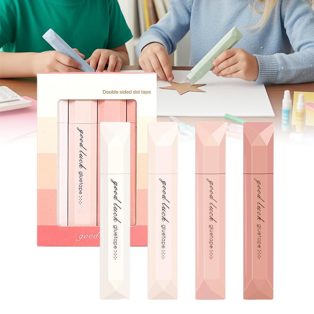 4PCS Double Sided Tape Pens,Gradient Colors Double Sided Tape Pens,New ...