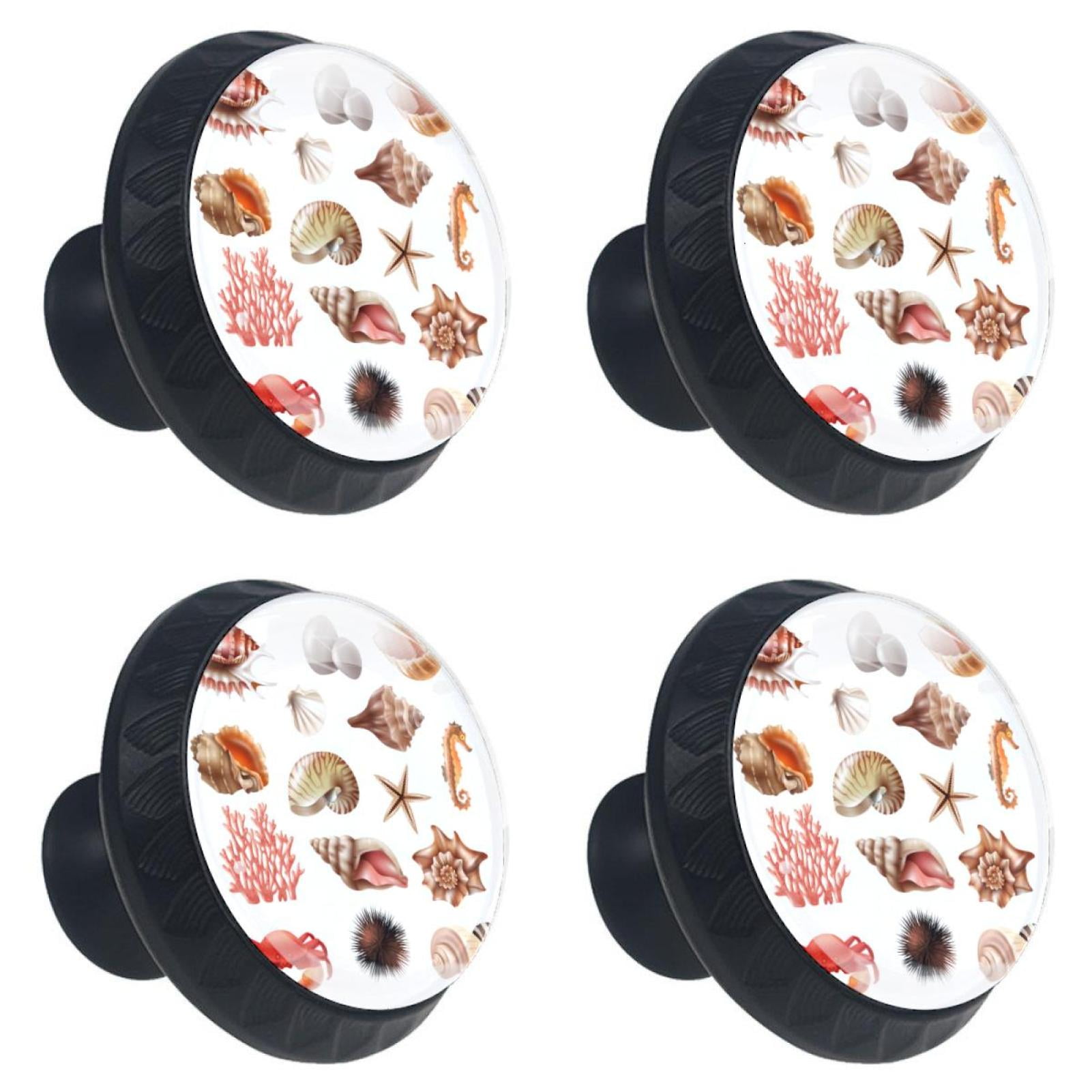 4PCS Drawer Knobs Pull Handle Conch Seashell Marine Life - Walmart.com