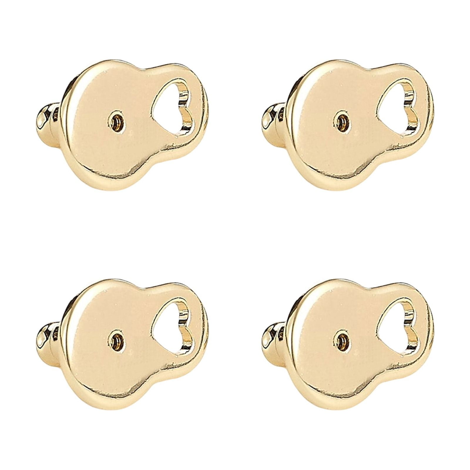 4PCS Droop Resistant Earring Backs Heart Lifters For Heavy Earrings ...