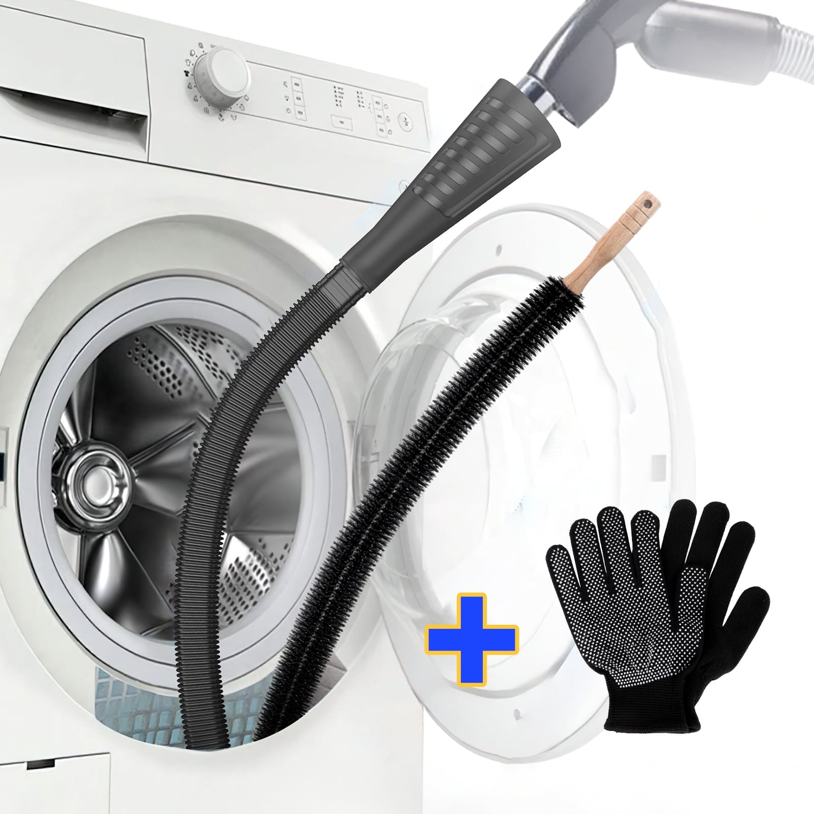 4PCS Dryer Vent Cleaning Kit,Dryer Vent Cleaner Brush ,Vacuum ...