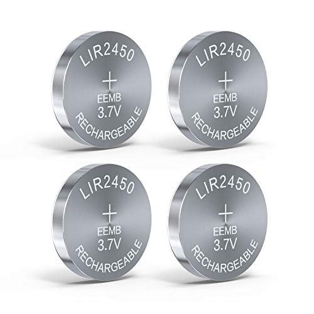 4PCS EEMB LIR2450 Rechargeable Battery 3.7V Lithium-ion Coin Button ...