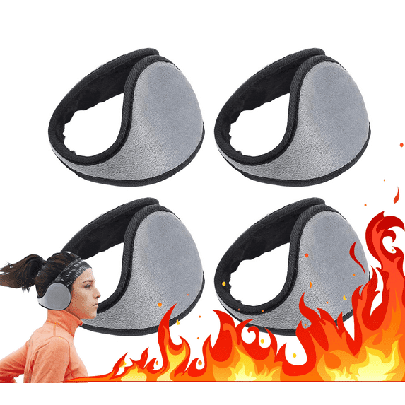 4PCS Ear Muffs for Winter Women Men Fleece Earmuffs for Running Cycling ...