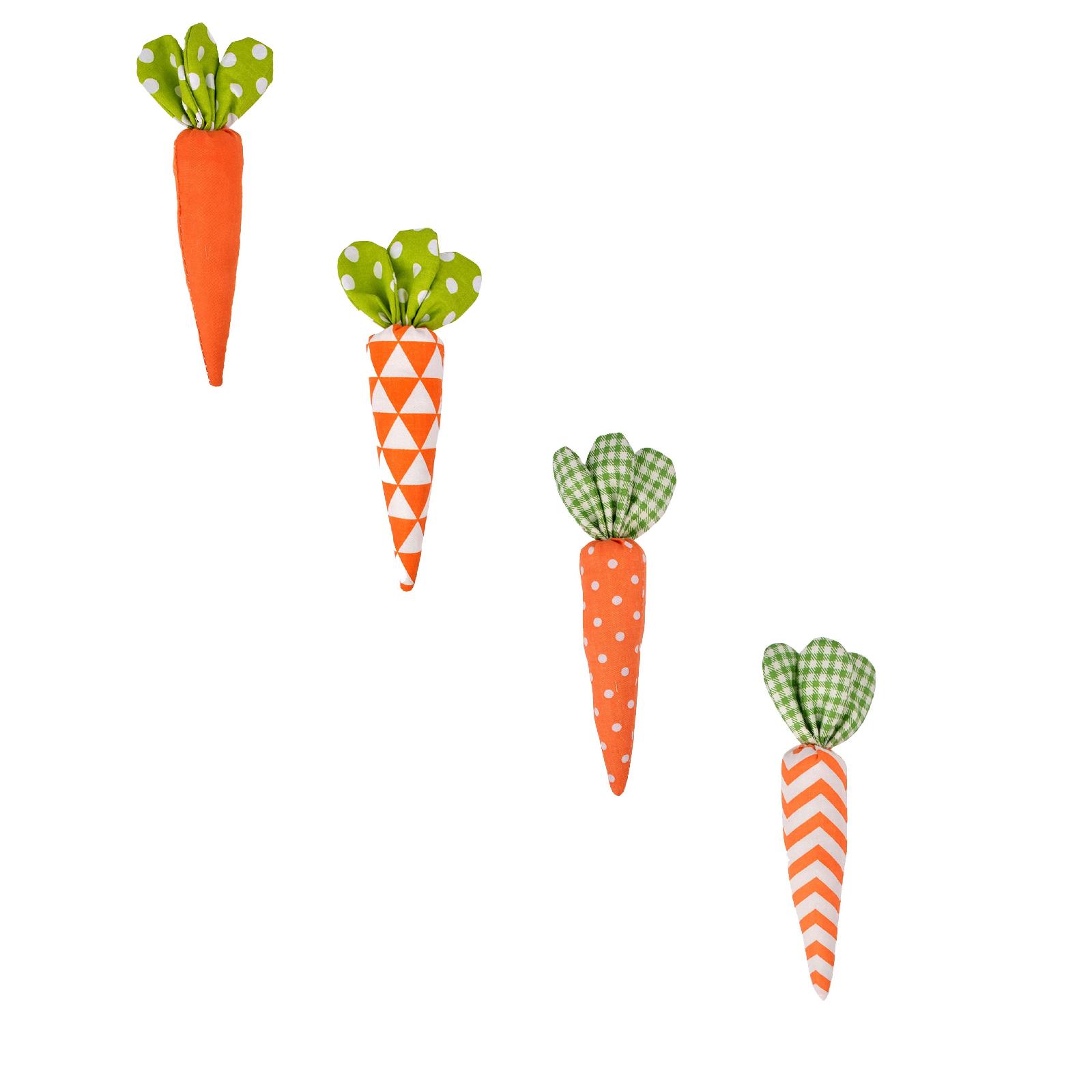 4PCS Easter Fabric Carrots Artificial Craft Carrots Hanging Ornaments ...