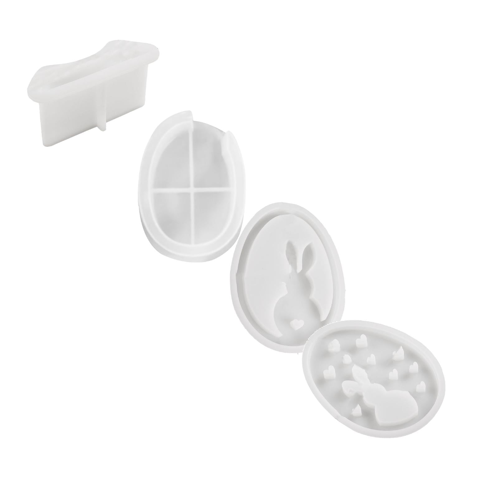 4PCS Easter Silicone Moulds Casting Moulds Set,Cute Rabbit Candle ...