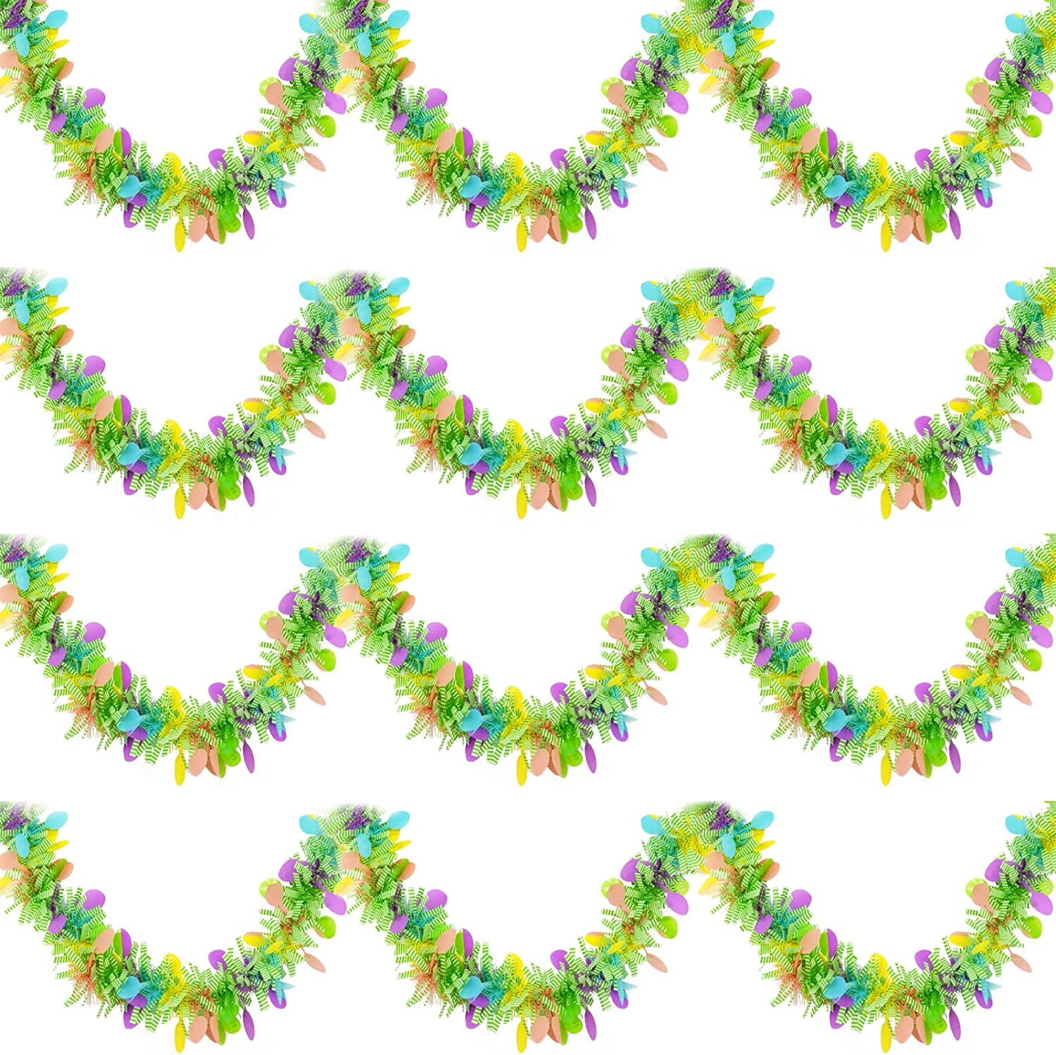 4PCS Easter Tinsel Garlands -Colorful Fringe Garland with Eggs Hanging ...