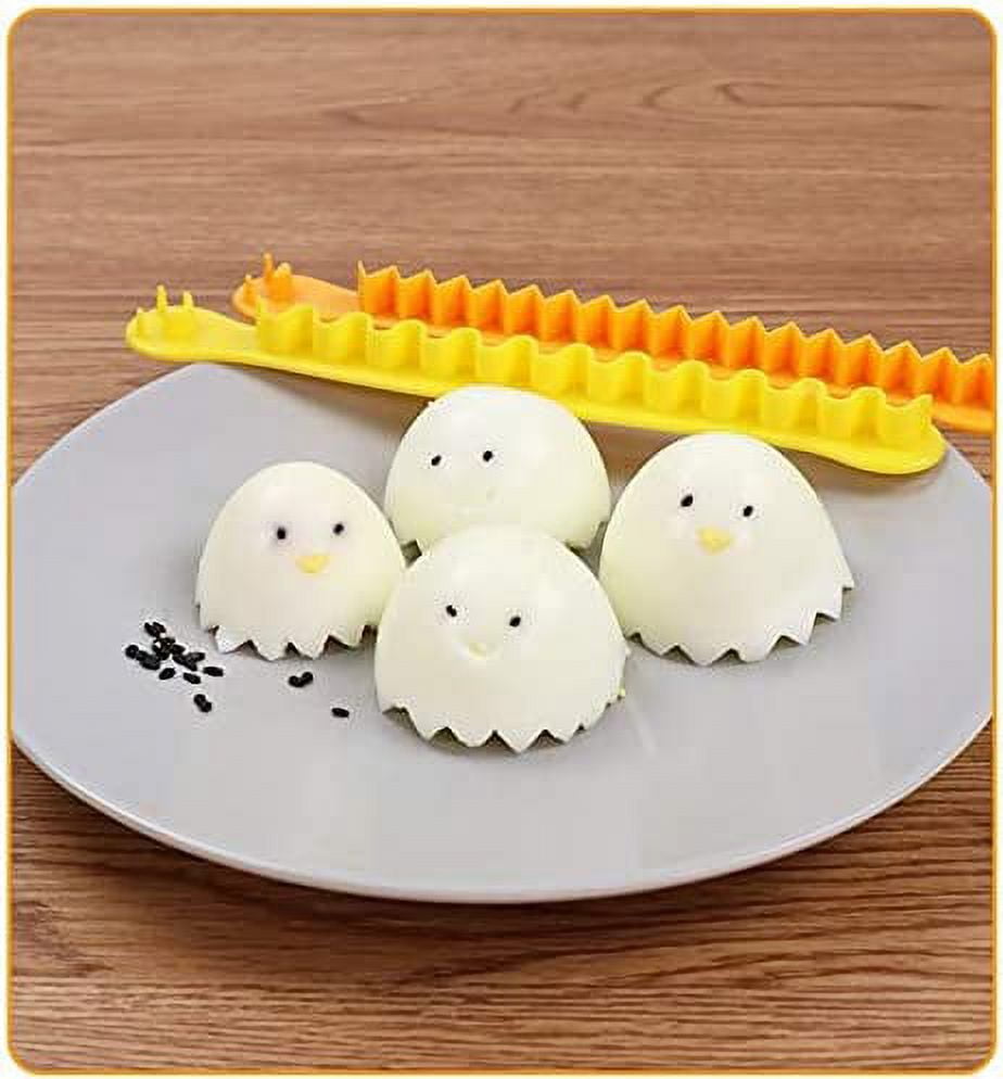 4PCS Egg Slicer, Fancy Cut Egg Cutter, Egg Cutter for Hard Boiled Eggs ...