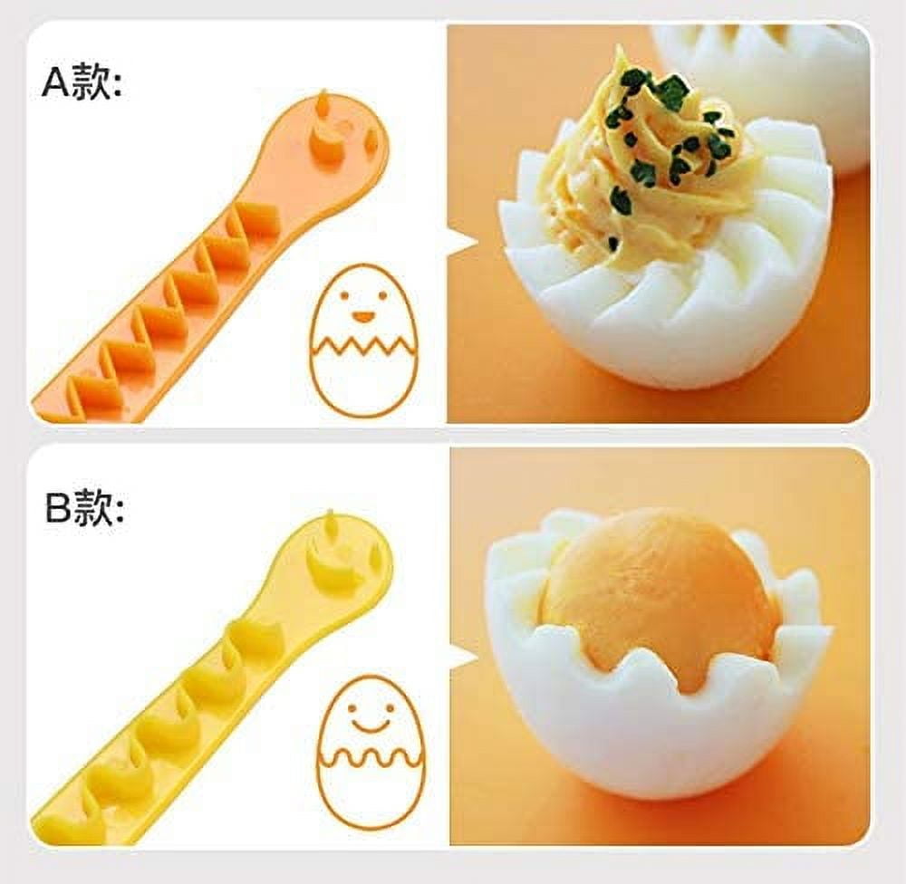 4PCS Egg Slicer, Fancy Cut Egg Cutter, Egg Cutter for Hard Boiled Eggs ...
