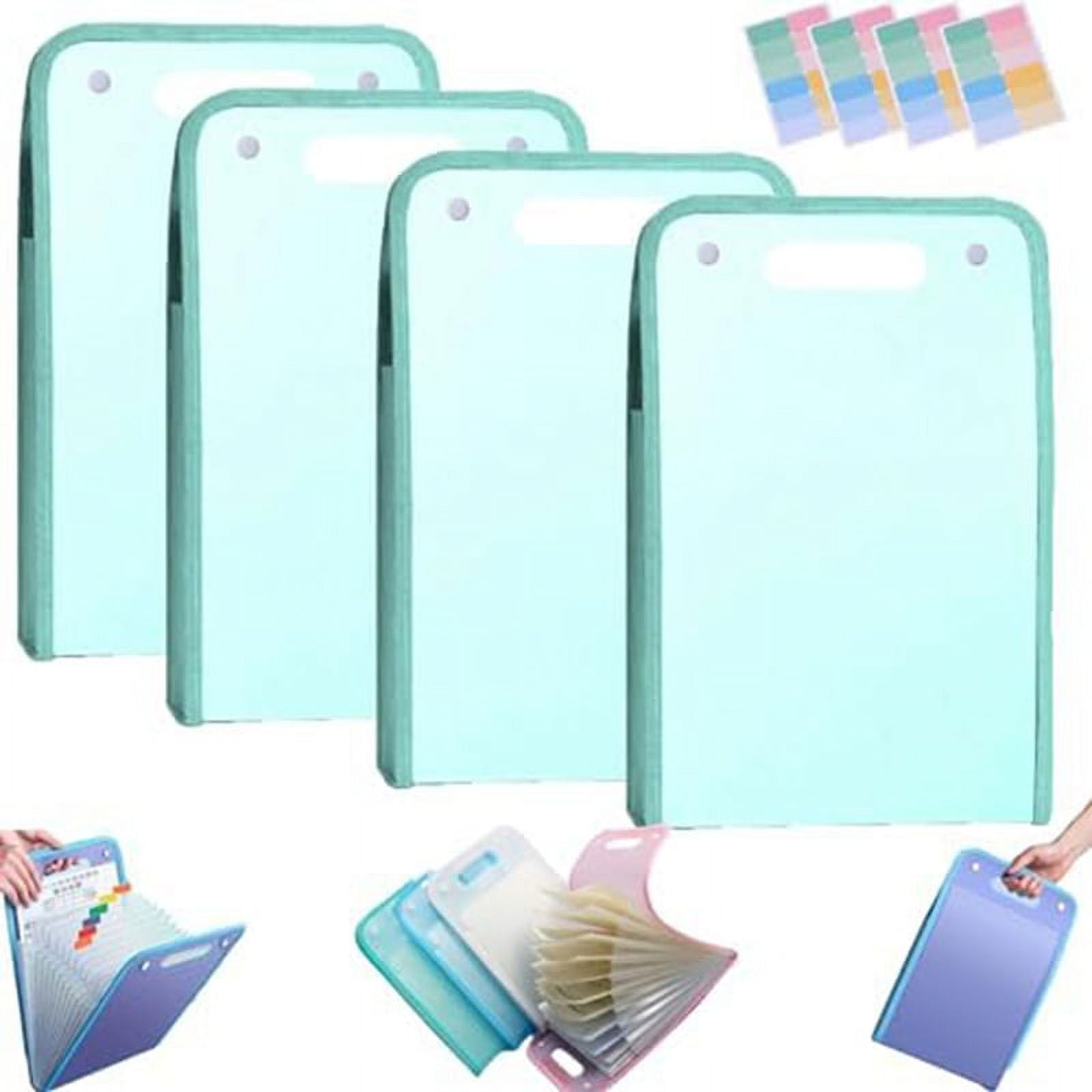 4PCS Extended Waterproof Folder, Vertical File Manager with Handle 13 ...