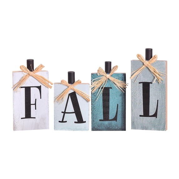 4PCS Fall Farmhouse Wooden Tabletop Sign Set, Thanksgiving Decorations ...
