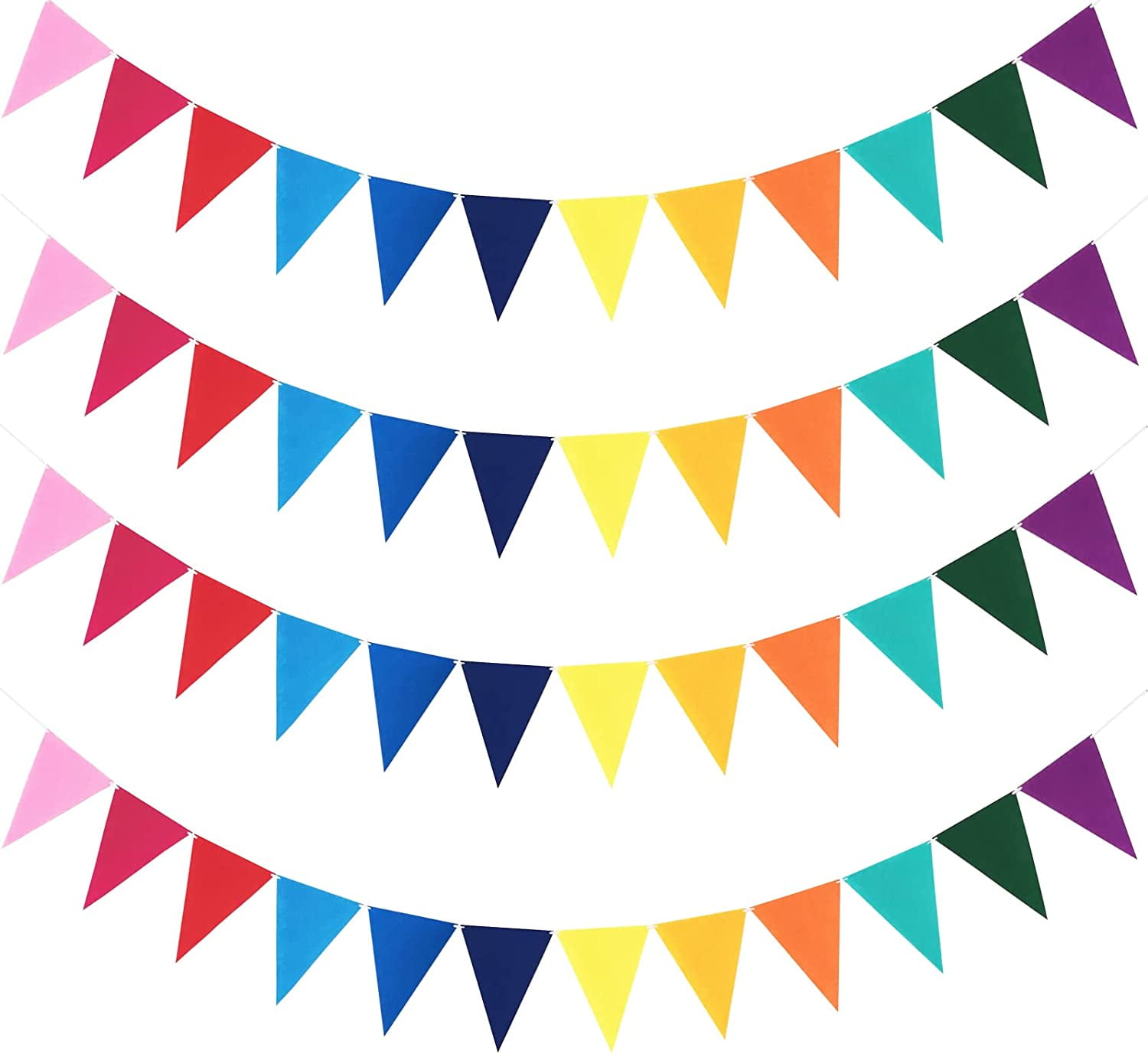4PCS Felt Bunting Banner Triangle Flags Hanging Garland Pennant for ...