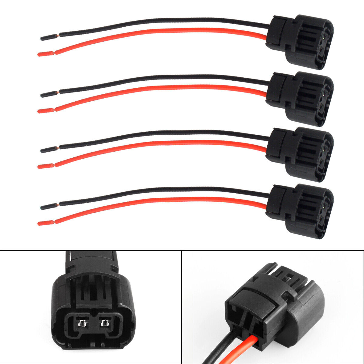 4PCS Female Plug Connector Wiring Pigtail Harness For Fog Lights H16 ...
