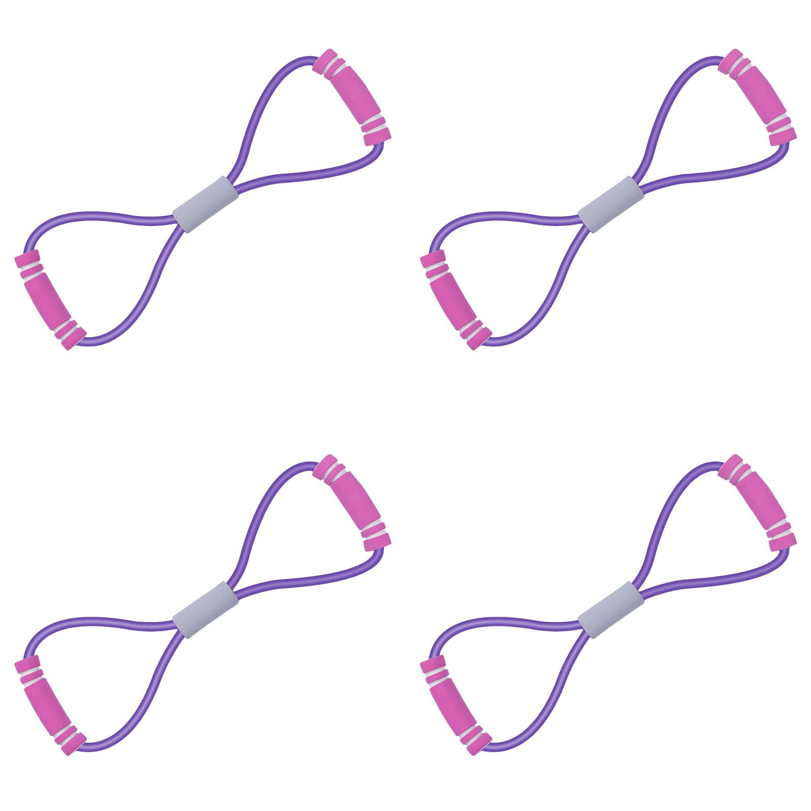 4PCS Figure 8 Puller Resistance Band - Adjustable Elastic Fitness Bands ...