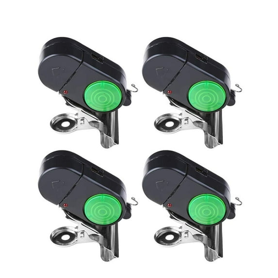 4PCS Fish Alarm Bite Indicator Sound LED Fishing Alarm Waterproof ...