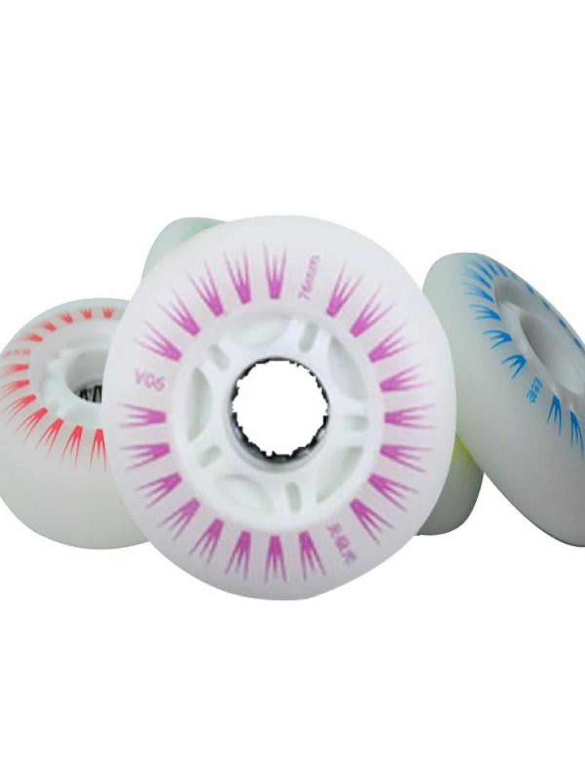 4PCS Flash Inline Skate Wheels 90A LED Lighting Skating Wheels Outdoor ...
