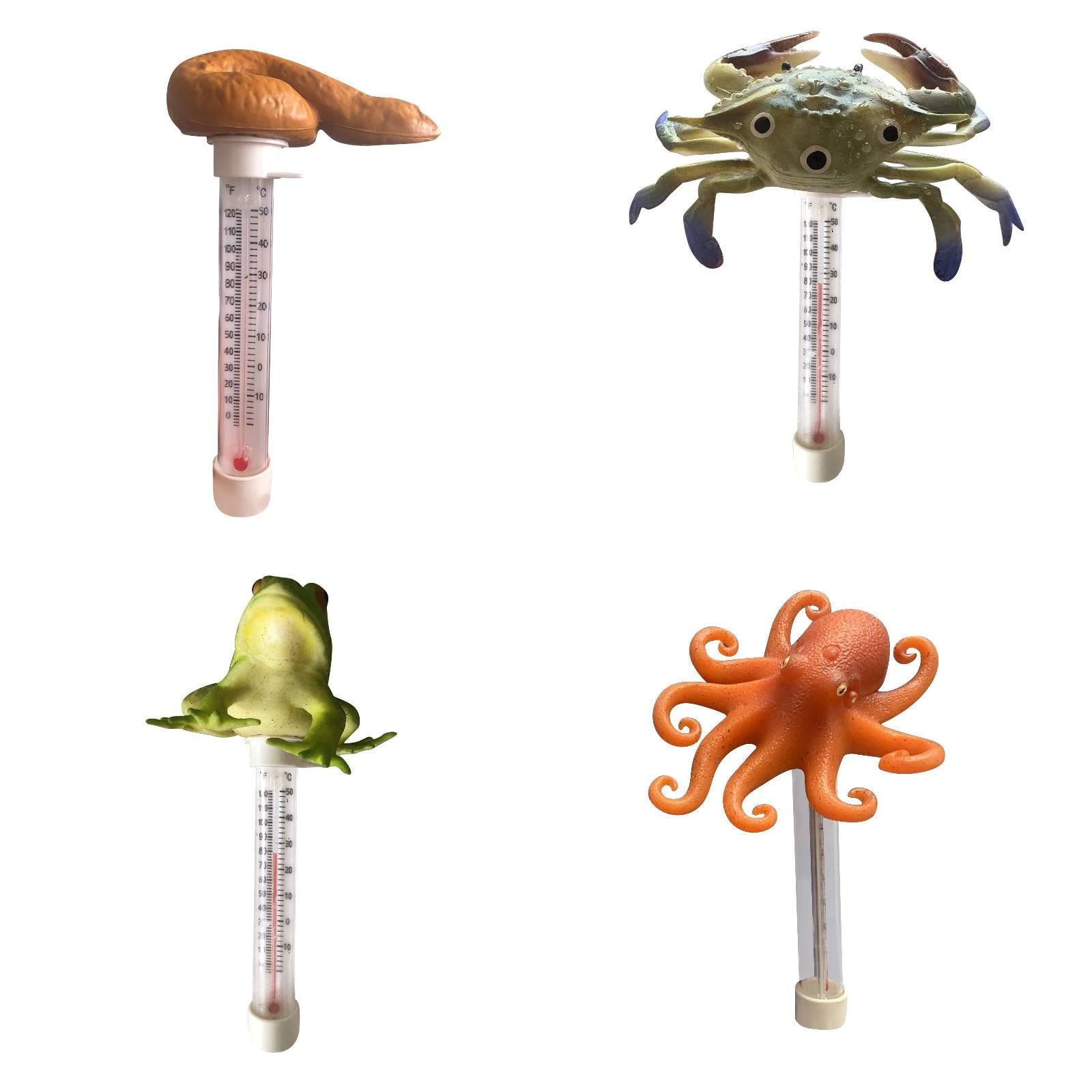 4PCS Floating Poop Pools Thermometer, Frog/Poop/Crab Shape Prank Water ...