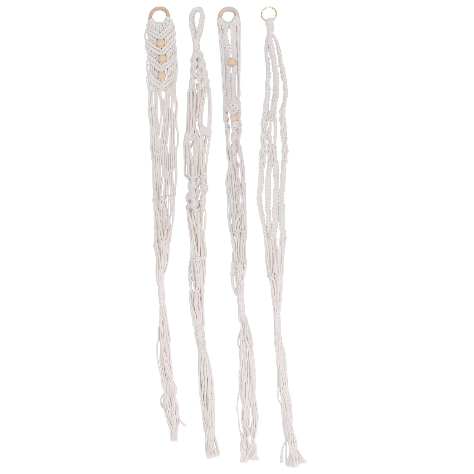 4 PCS Flower Pot Hanging Net Flower Pot Hanging Basket Gardening Cotton ...
