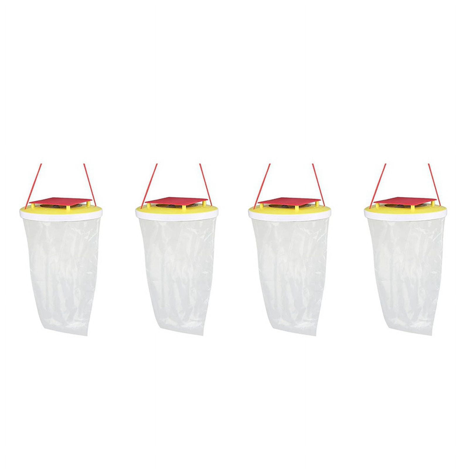 4PCS Fly Traps Outdoor Hanging Fly Catcher, Disposable Ranch Fly Trap ...