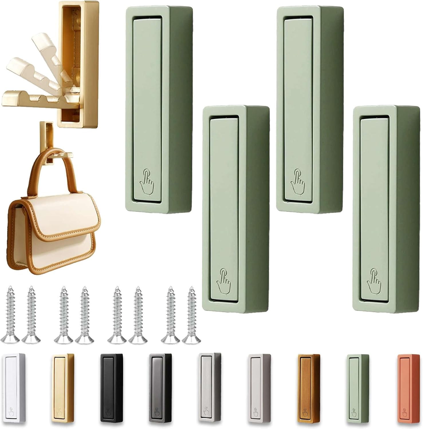 4PCS Folding Wall Hooks, Foldable Coat Hooks Heavy Duty Foldable Hook ...