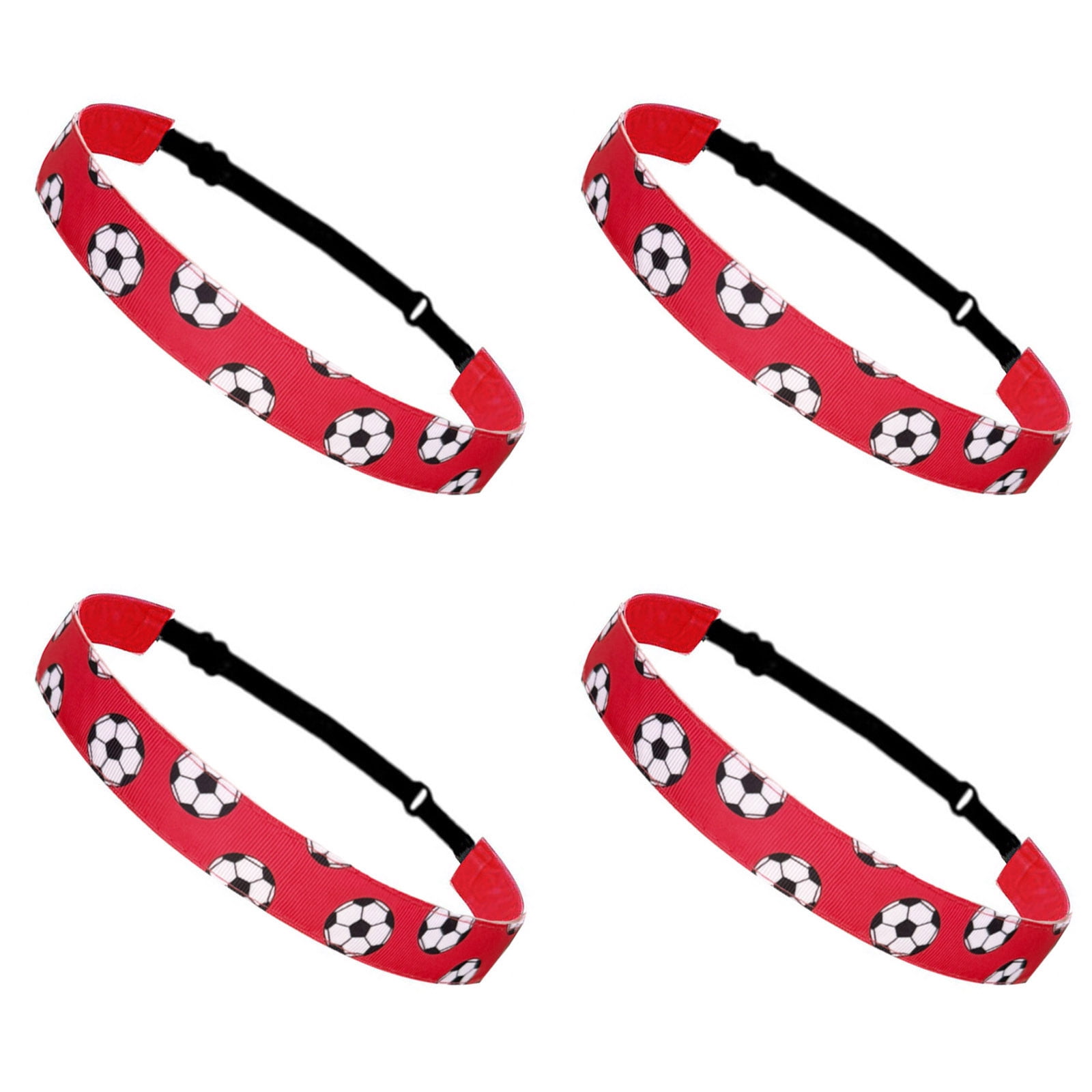 4PCS Football Themed Headbands Elastic Workout Sweat Headbands For Men ...