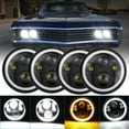 4PCS For Chevy Chevelle 1964-1970 5.75" 5-3/4 LED Headlights Hi-Lo Beam ...