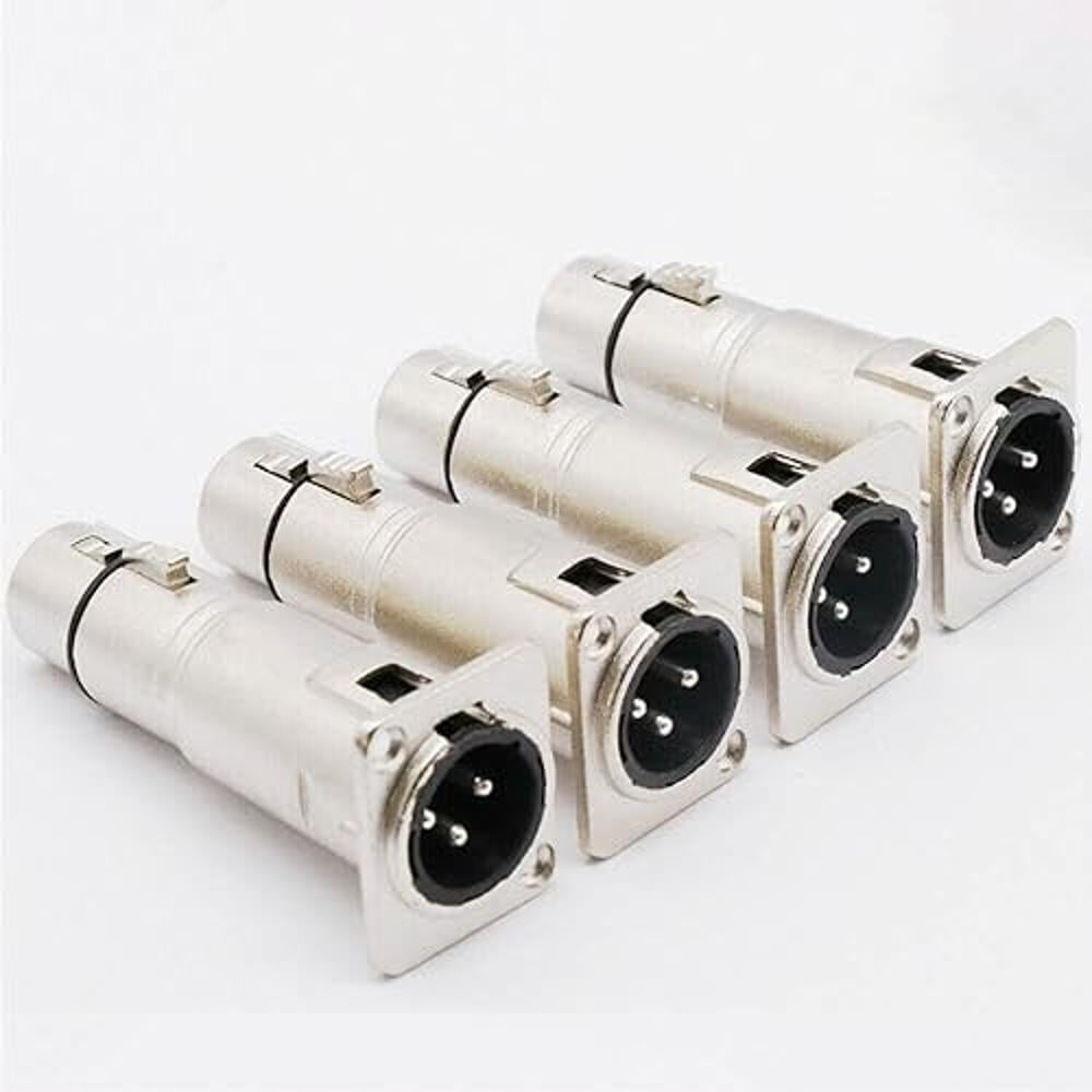 4PCS For D Panel Mountin XLR Male to XLR Female Feed/Pass Thru ...