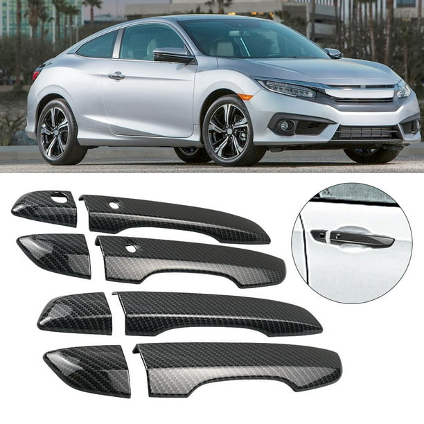 4pcs for Honda Civic 2016 2019 Door Handle Cover Trim Keyless Hole Accessories Black