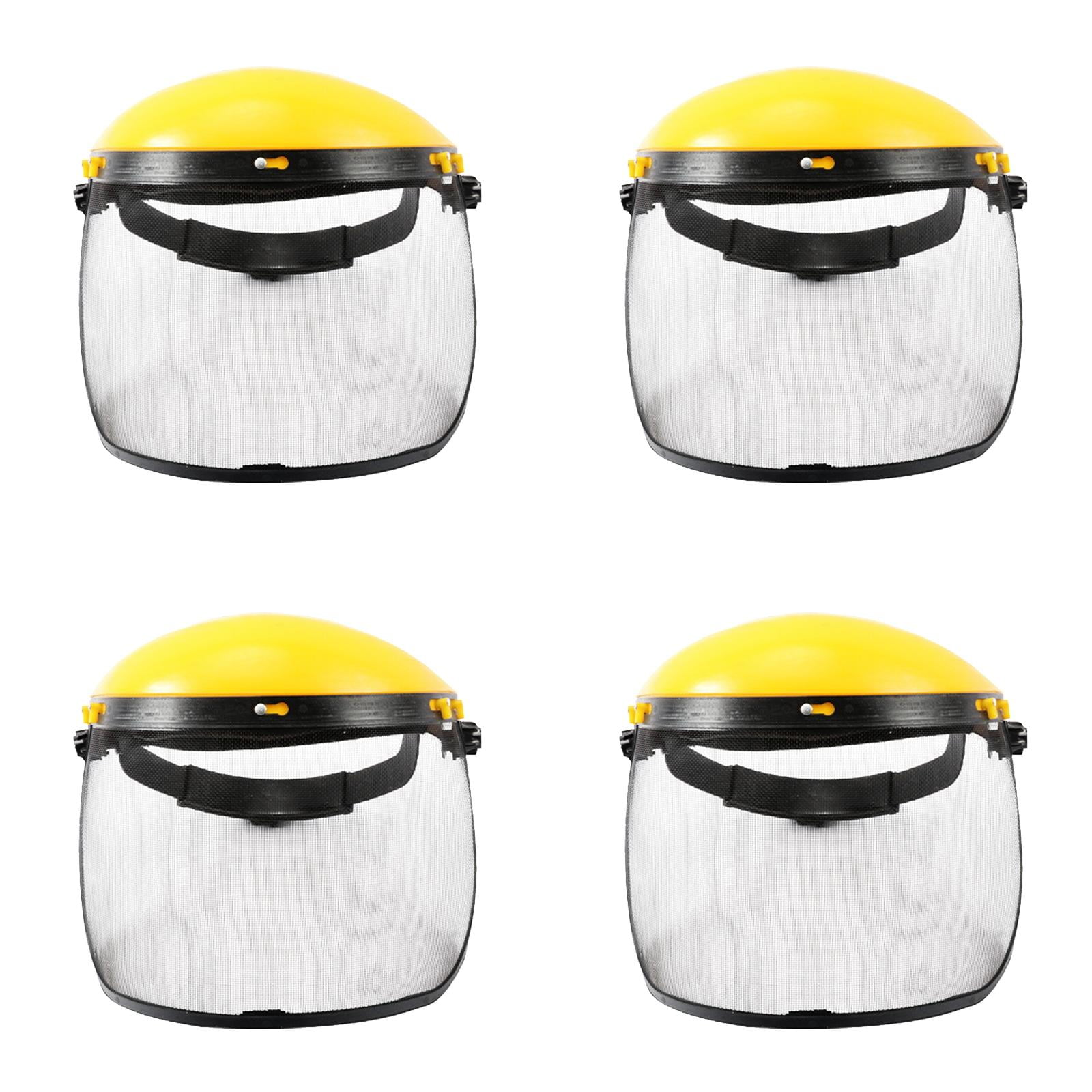 4PCS Forestry with Mesh Face Shield - Chainsaw Protective Hard Hat for ...