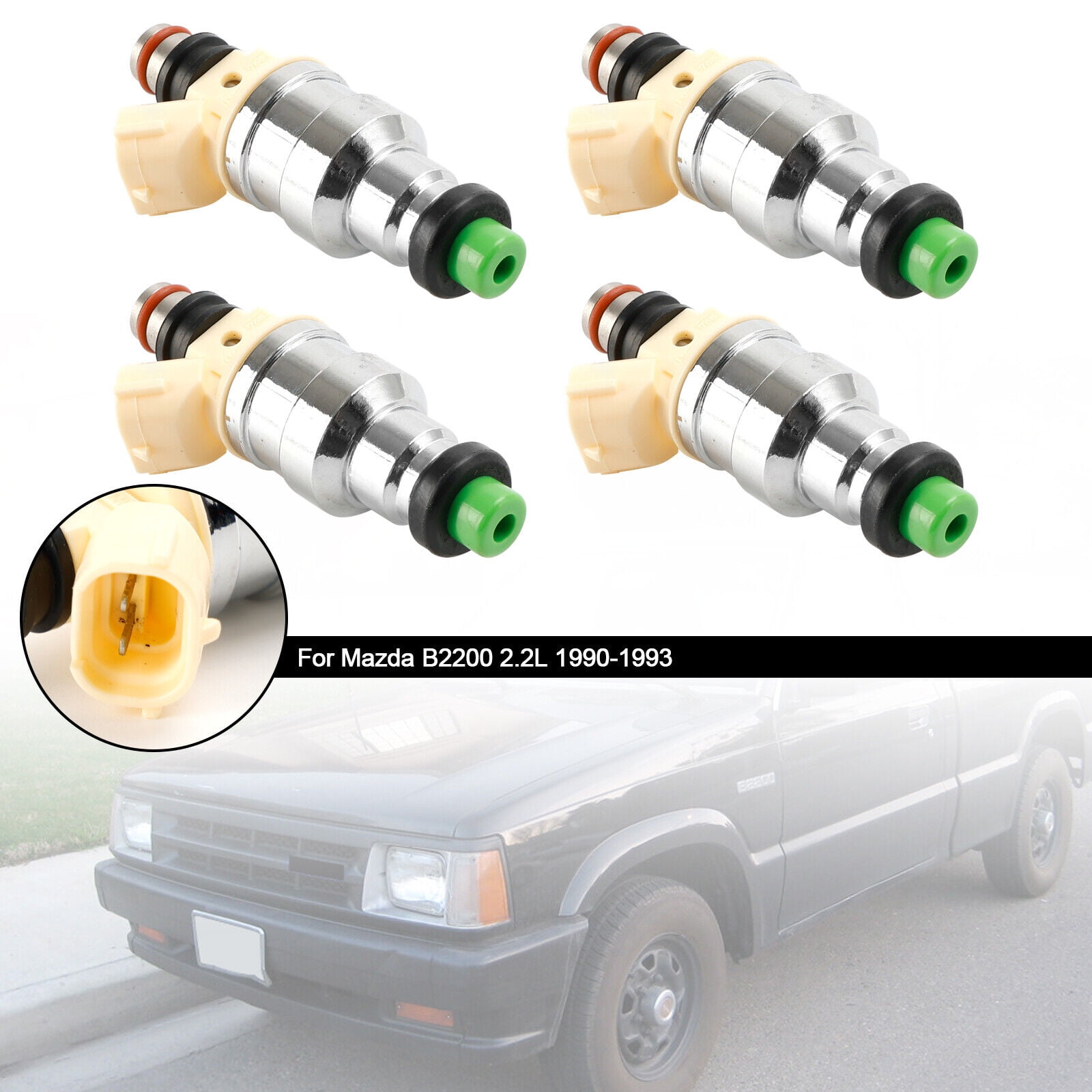 4PCS Fuel Injector INP-081 Fit Mazda B2200 2.2L 1990-1993 F2G8-13-250 ...