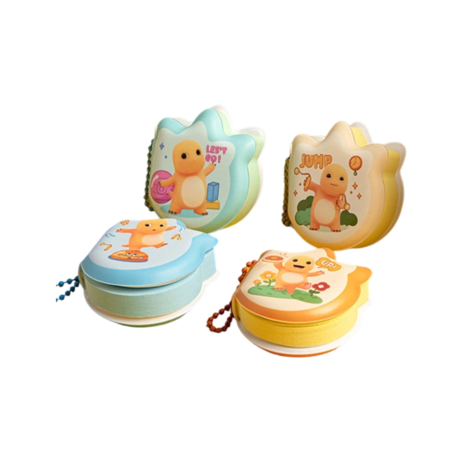 4PCS Fun Shape Sticky Notes Note Pad Presenting Vibranted Cartoon Art ...