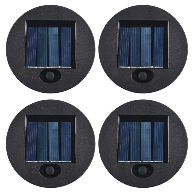 4PCS Garden Light Solar Top Replacement Round Box, Solar Replacement ...