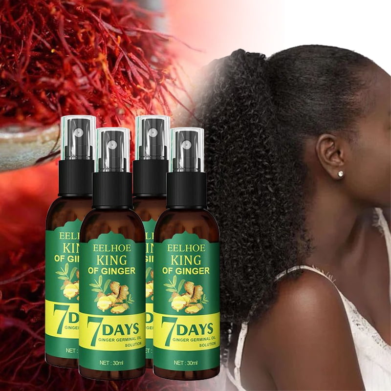4PCS Ginger hair oil spray, nourishing and moisturizing, making long ...