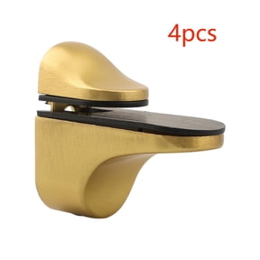 Gordon Glass® Polished Gold Adjustable Glass or Wood Shelf Brackets ...