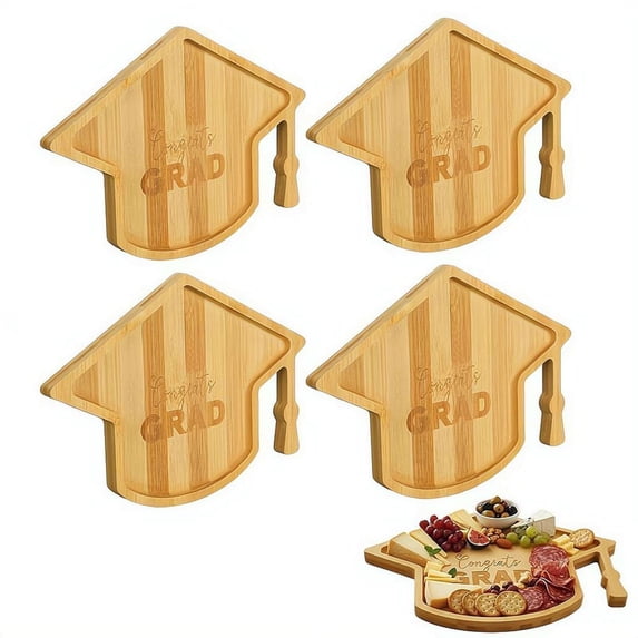 4PCS Graduation Charcuterie Board 2026,Class of 2026 Wooden Serving ...