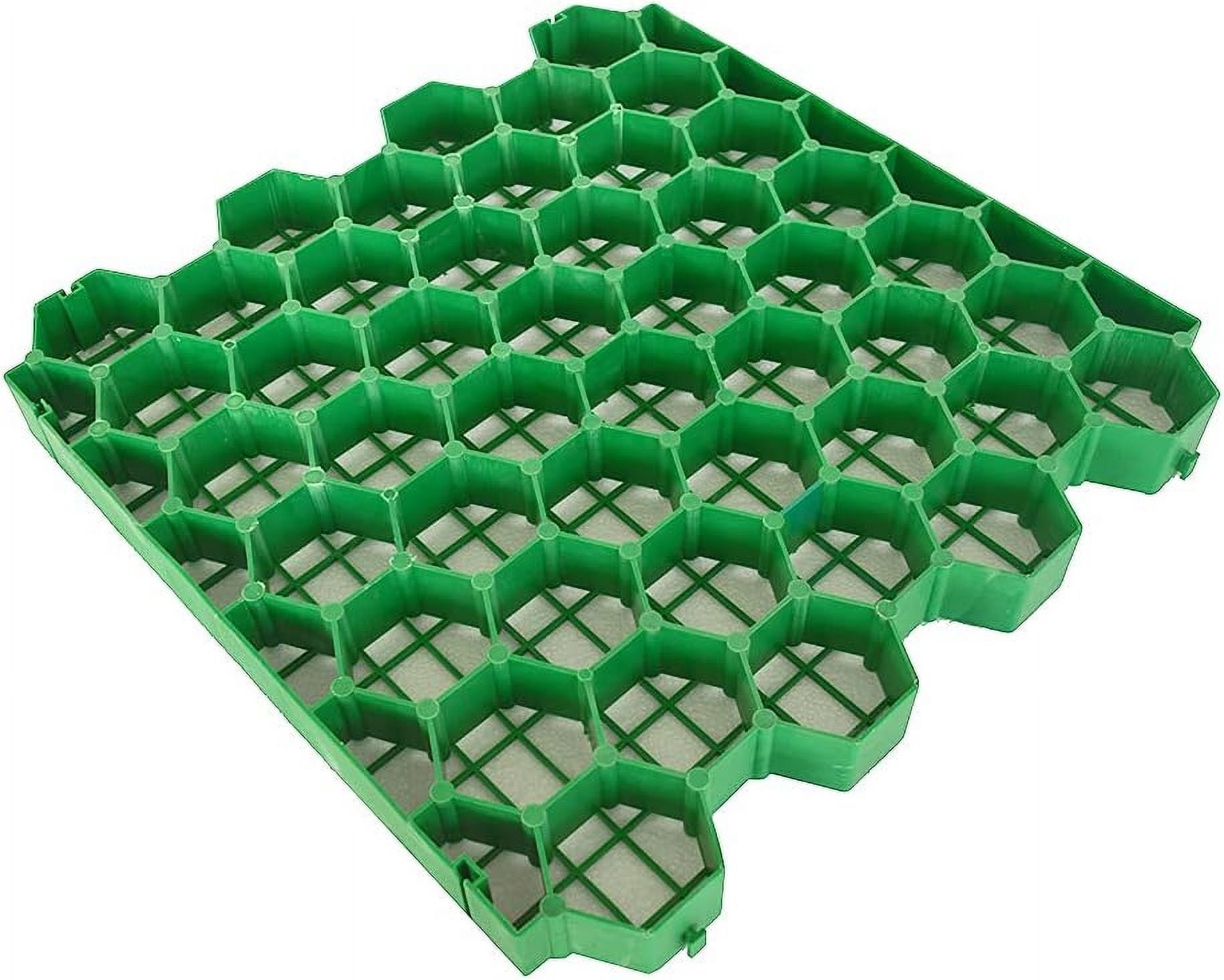 4PCS Gravel Driveway Grid Flat-interlocked Grass PaversHDPE Green ...