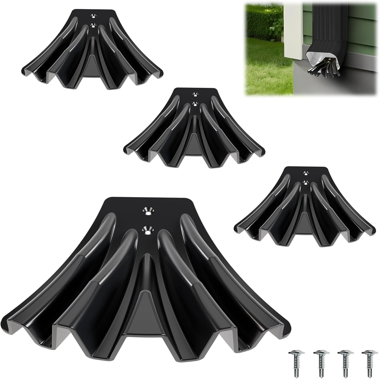 4PCS Gutter Downspout Diverter, Gutter Downspout Extensions for ...