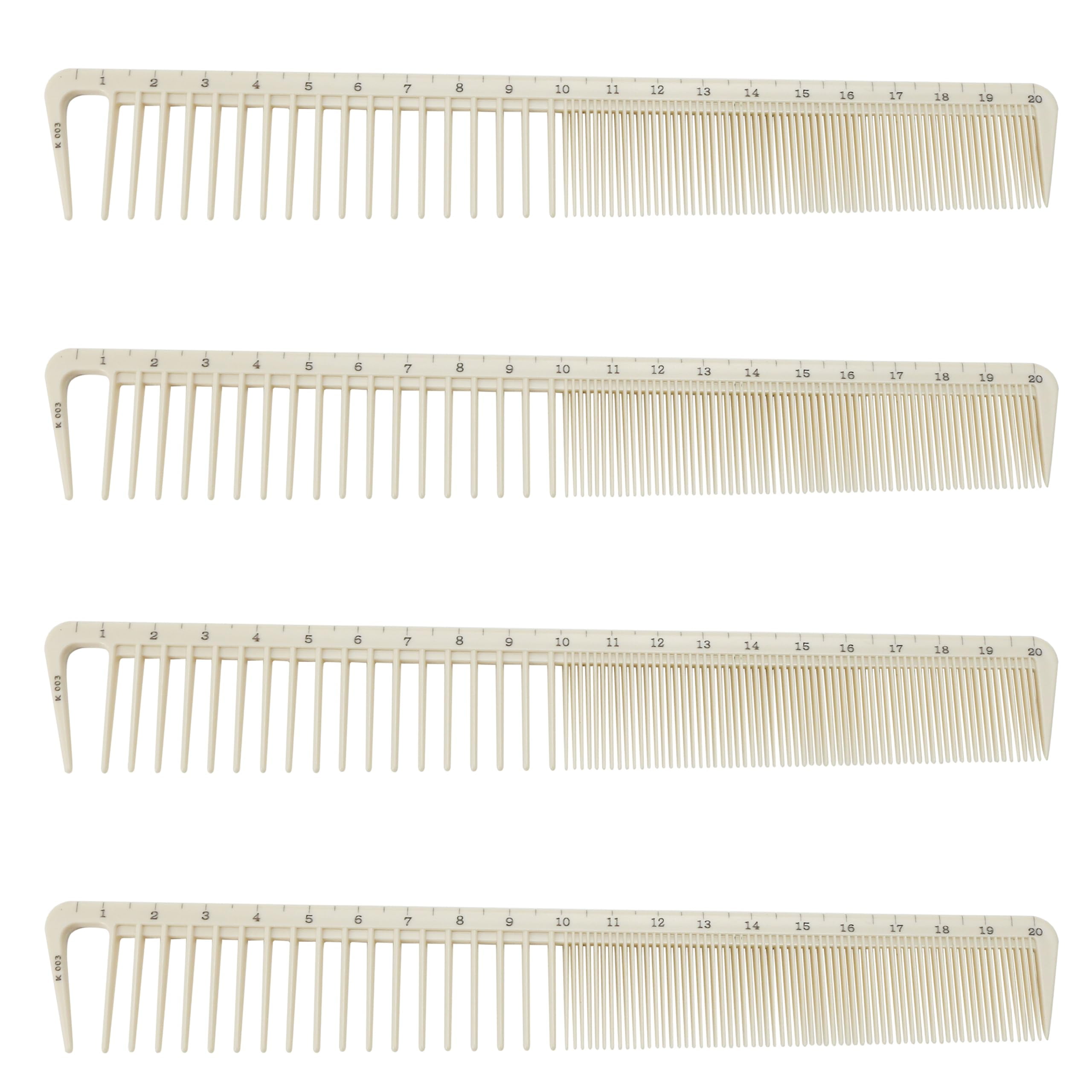4PCS Hair Cutting Combs with Ruler Measurements, Peines de Corte con ...