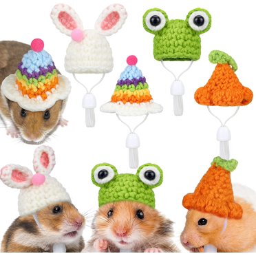 Mini Small Animals Hat with Adjustable Strap Lovely Hand Knitted Tiny ...