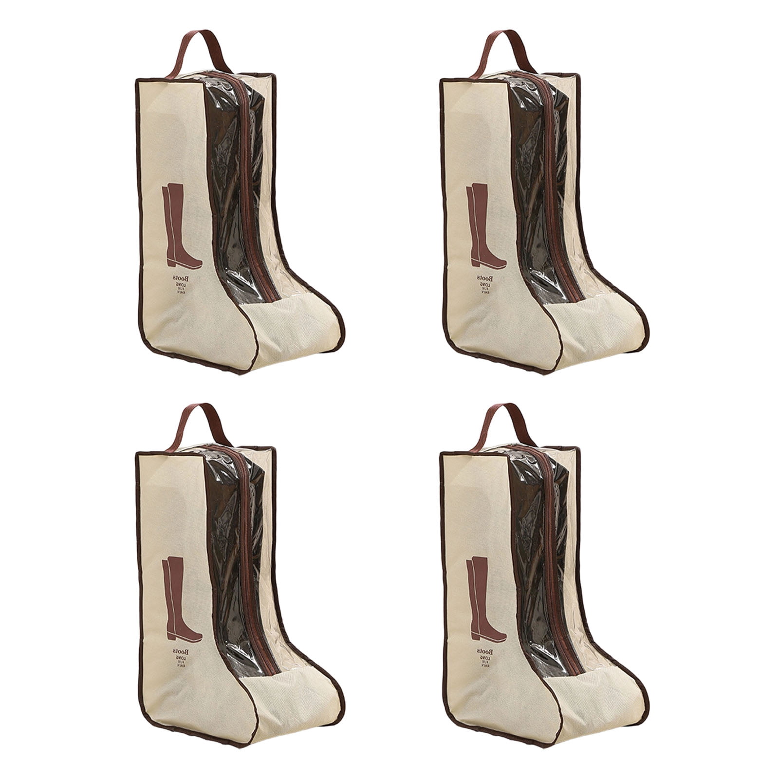 4PCS Hand Carry Shoe Storage Bag Transparency Waterproof Dustproof Boot ...