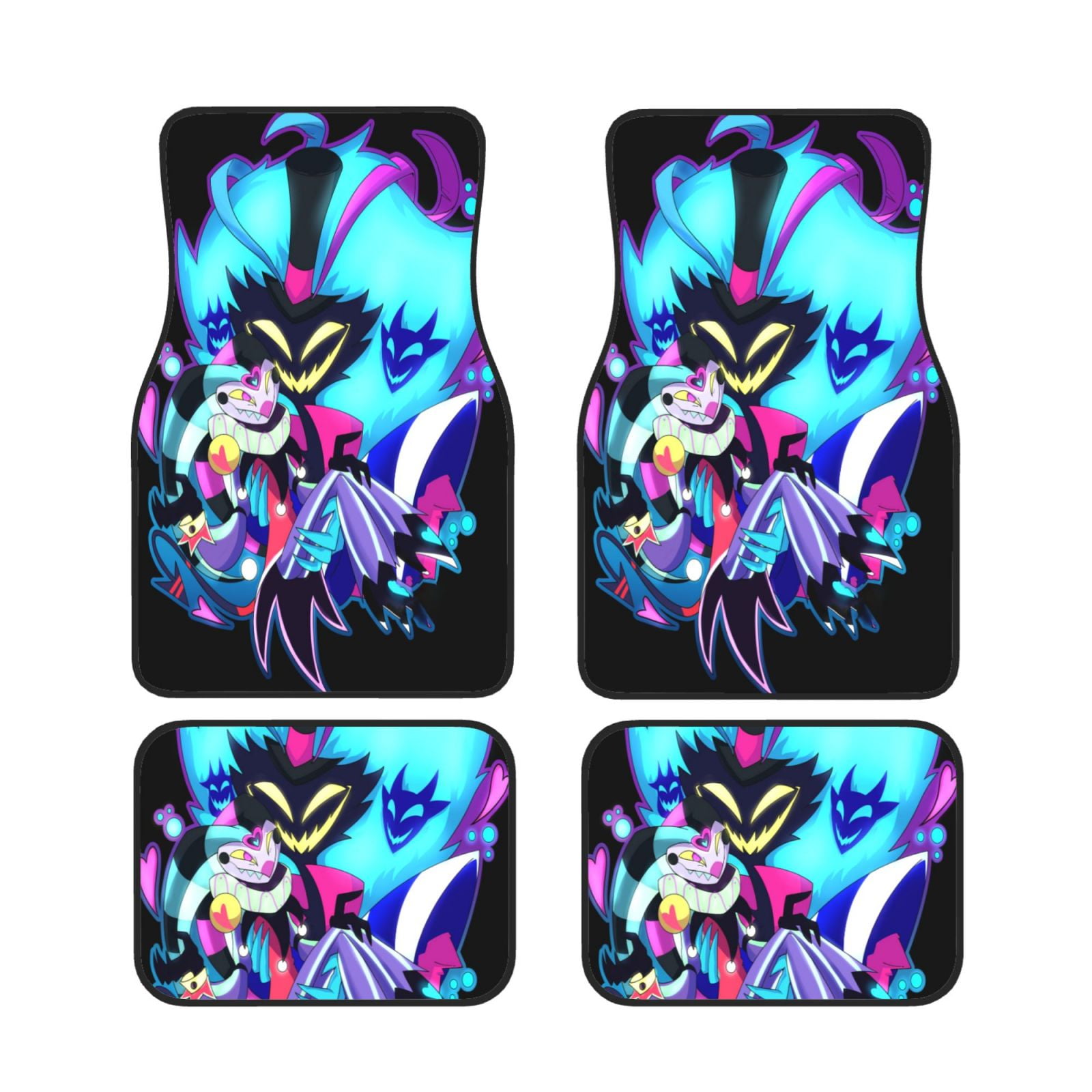 4PCS Hazbin Hotel Helluva Boss Print Car Floor Mat Universal Fit ...