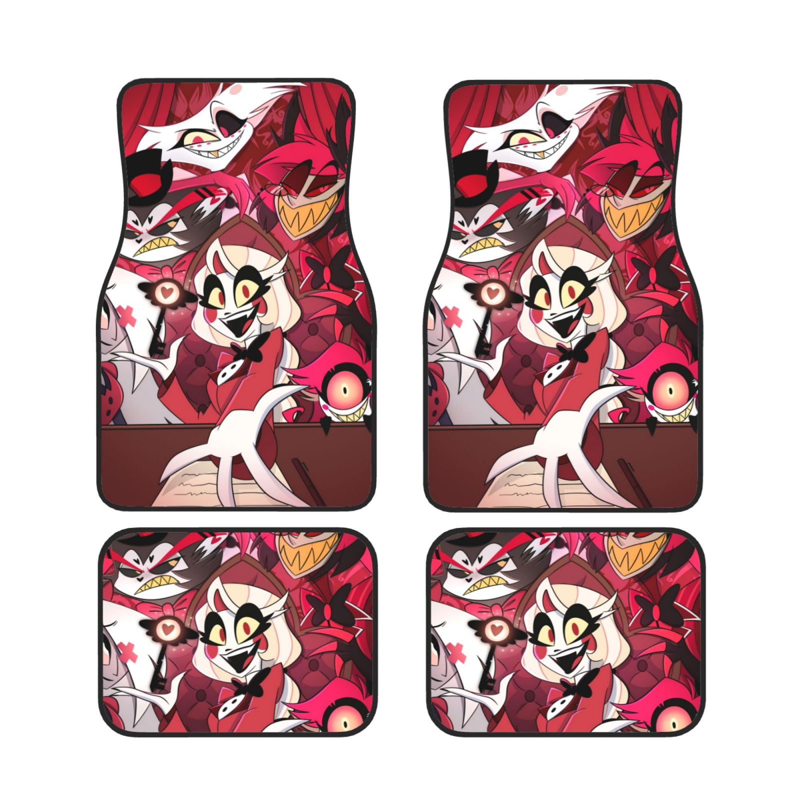 4PCS Hazbin Hotel Helluva Boss Print Car Floor Mat Universal Fit ...