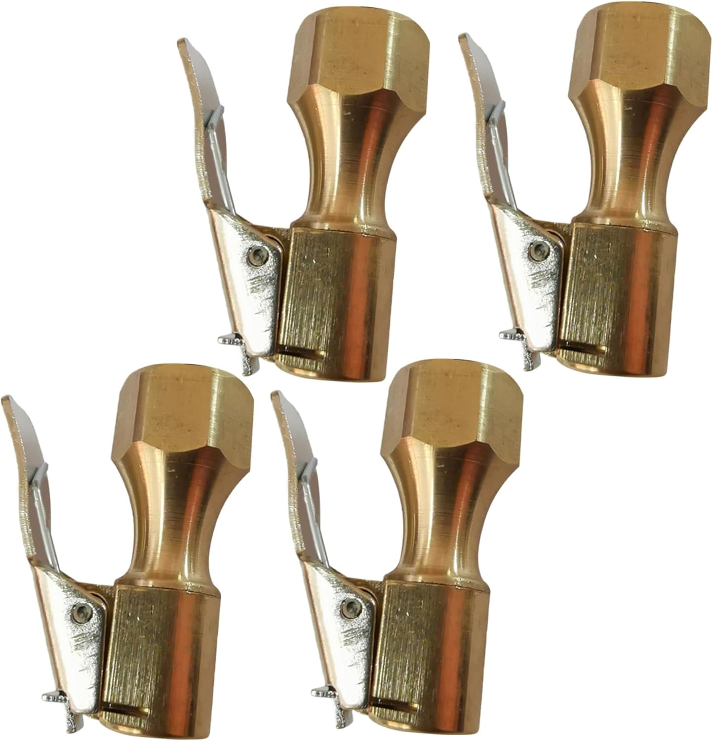 4PCS Heavy Duty Copper Clip-On Air Chucks for Tires, Locking Quick ...
