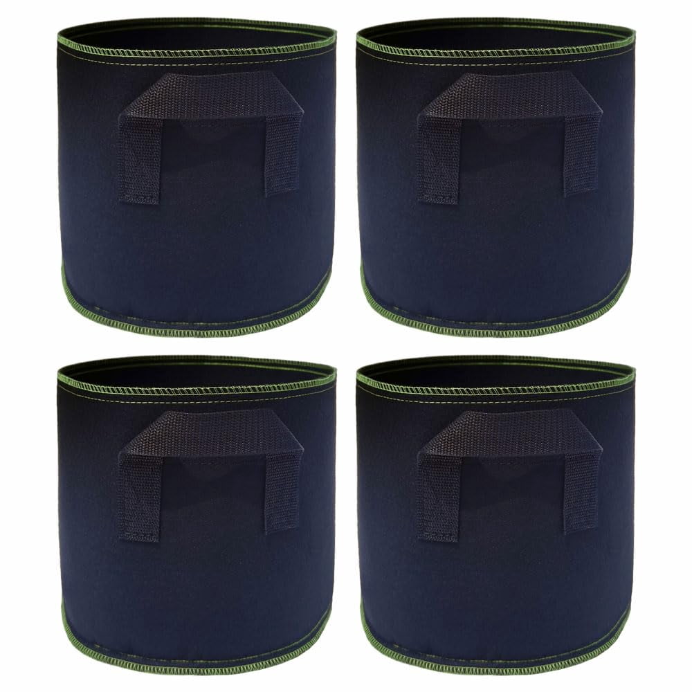 4PCS Heavy Duty Fabric Planters, Gallon Grow BagsFoldable Drainage ...