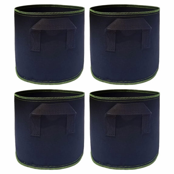 4PCS Heavy Duty Fabric Planters, Gallon Grow BagsFoldable Drainage ...