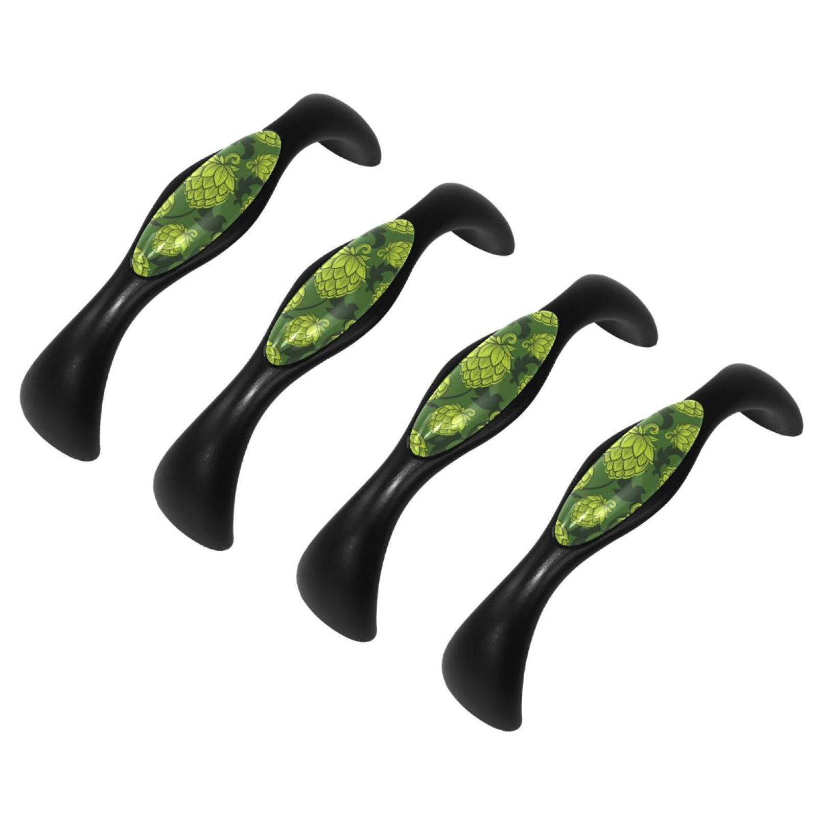 4PCS Hop Cone Arched Drawer Pulls Crystal Glass White Knobs with Screws ...