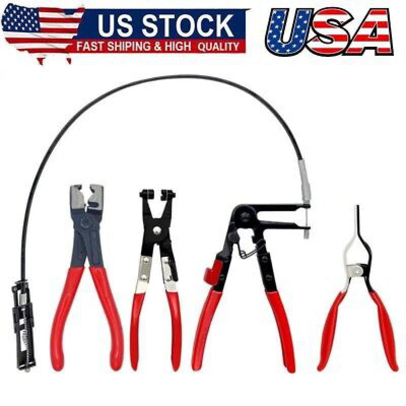 4PCS Hose Clamp Pliers, Spring Clamp Pliers, Self-Tightening Hose ...