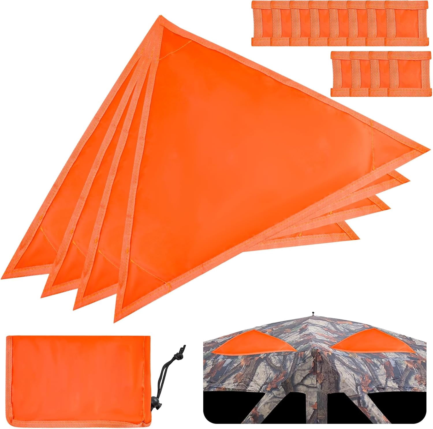 4PCS Hunting Blind Orange Markers, Blaze Orange Waterproof Magnetic ...